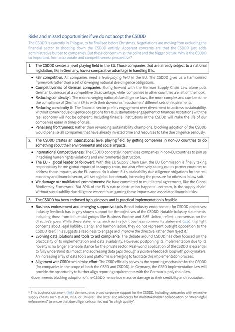 The Benefits Of The CSDDD For Competitiveness And Business By Climate Company Issuu