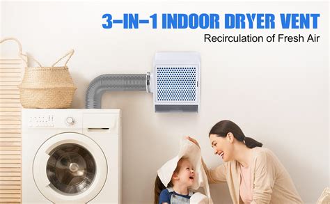 Houseluxe Indoor Dryer Vent Kit 3 In 1 Dryer Vent Box For