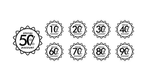 Premium Vector Sale Tags Set Icon Vector Badges Template With Percent