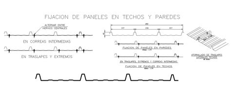 Roof Panel Structure Detail 2d View Cad Block Layout Autocad File