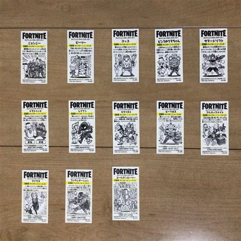 Fortnite Skin Sticker Golden Peely 13 Complete Card Set Corocoro