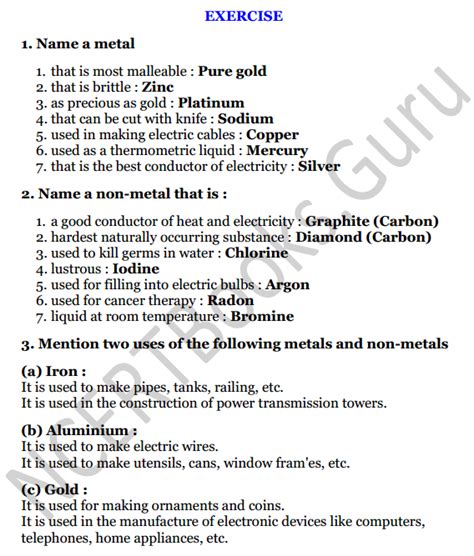Selina Concise Chemistry Class Icse Solutions Chapter Metals And