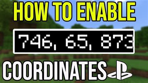 How To ENABLE Coordinates In Minecraft PS Bedrock Edition YouTube
