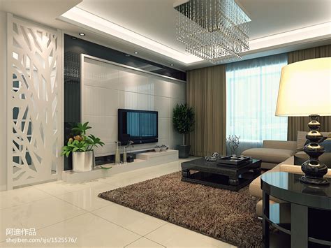 简约家装客厅电视墙设计欣赏 设计本装修效果图