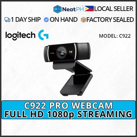 Logitech C922 Pro Stream Webcam 1080p Camera For Hd Video Streaming And Recording 720p At 60fps