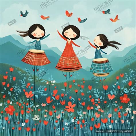 Ai创作图花丛女孩插画 春季女孩插画 美好童年插画 春天少女插画 插画春天 鸟儿与少女 少儿歌唱插画 拥抱大自然插画 雨燕插画 春之风影治愈系小插画 春天女孩放风筝插画 踏春女孩 青春唯美插画