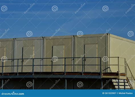 Modular Housing In Stacked Container Cells Each Module Has A Stock Image Image Of Wall Power