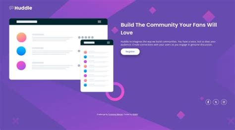 Huddle Landing Page Using Flexbox And Css Grid Coding Challenge Solution