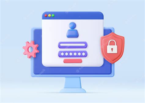 Premium Vector 3d Login And Password Concept