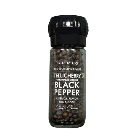 Sprig Whole Black Pepper Tellicherry Garbled Special Extra Bold 50g S