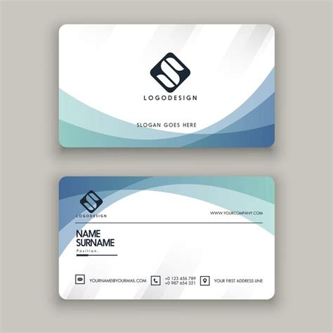 현대 비즈니스 카드 템플릿 프리미엄 벡터