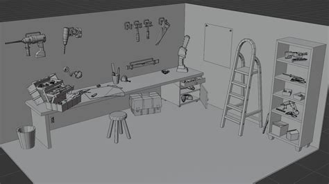 Workshop Model Turbosquid 2160550 Workshop Model Turbosquid 2160550