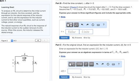 solved tem 1 part a learning goal for the given circuit