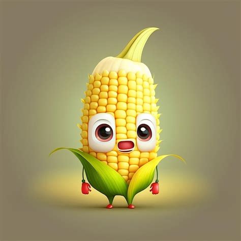 Premium Photo Cute Cartoon Corn Character
