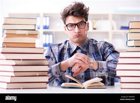 Nerd Funny Babe Preparing For University Exams Stock Photo Alamy