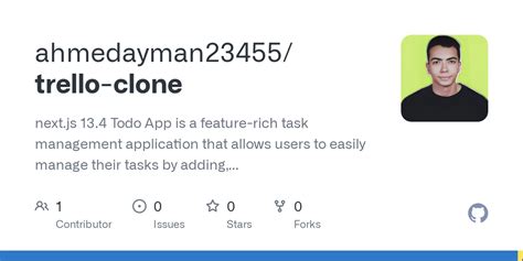 Github Ahmedayman23455trello Clone Nextjs 134 Todo App Is A