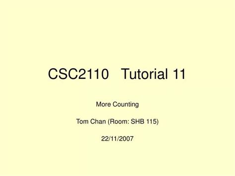 ppt csc2110 tutorial 11 powerpoint presentation free download id 4788141