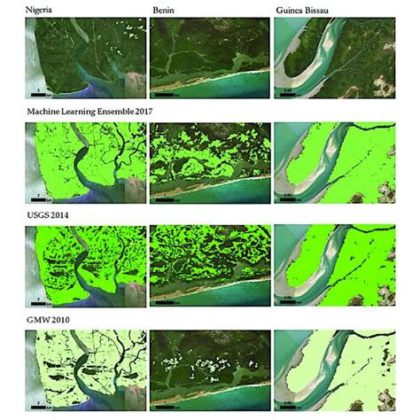 Illustration For The Comparison Of Mangrove Extent Data Products From Download Scientific