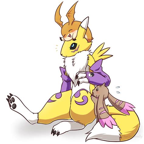 Renamon Patamon And Lopmon Digimon Drawn By Isso Thatsquirrelly Danbooru