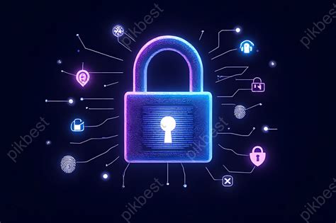 Cybersecurity Data Protection Digital Lock Technology Backgrounds Png