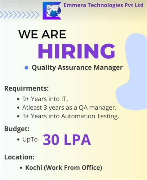 Experience Qualityassurance Manager Automationtesting Hiringnow Rohit Upadhyay