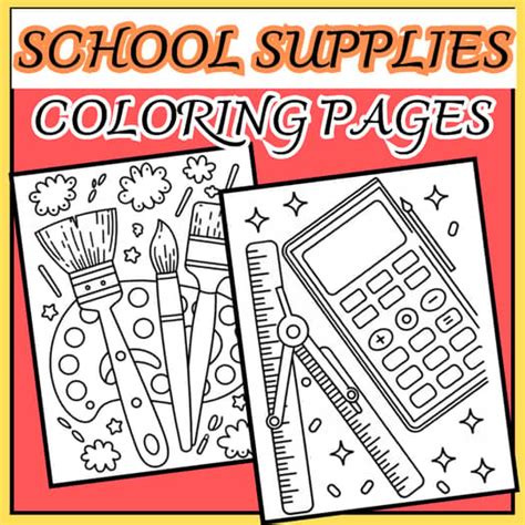 School Supplies Coloring Pages Fun Back To School Activities And Printable