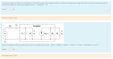 Solved If The Output Voltage For An Amplifier Can Only Swing Chegg