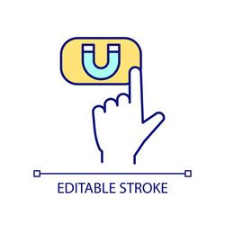 Handset Glossy Ui Button With Pixelated Color Icon