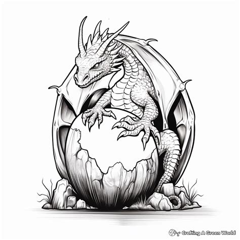 Dragon Egg Coloring Pages Saracandres Dream A Faberge Dragon Egg