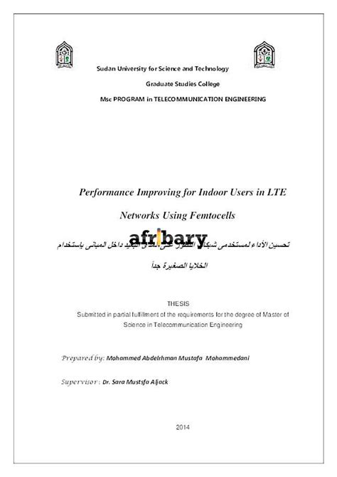 Performance Improving For Indoor Users In Lte Networks Using Femtocells Afribary
