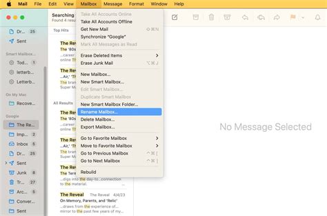 How To Create Rename Or Delete A Mailbox In Apple Mail On A Mac