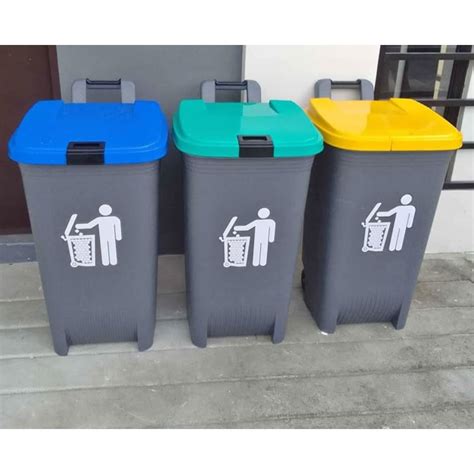 Orocan 80 Liters Trash Bin Trash Can With Wheels And Lock Basurahan Garbage Bin STOCK NO 2100