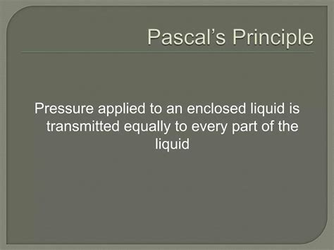 Pascals Principle PPTX Physics Science