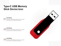 Type C Usb Memory Stick Device Icon PowerPoint Slides Diagrams Themes For PPT