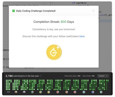 my 600 day streak on leetcode prateek goel posted on the topic linkedin