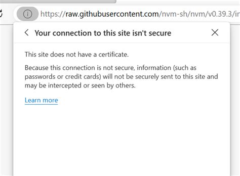 Https Raw Githubusercontent Does Not Have A Certificate