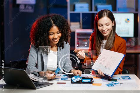 Ux Developer And Ui Designer Brainstorming About Mobile App Interface