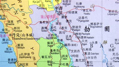 缅甸南板地图 四特区详细 南板 第10页 大山谷图库
