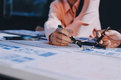 Young Asian Business Creative Team Work Together Mobile Application Software Design Project