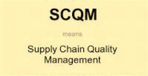 Supply Chain Quality Management Scm Insight
