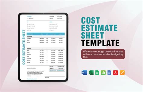 Cost Sheet Templates Cost Sheet Of A Company Pdf Find Essential