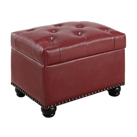 Convenience Concepts Designs4comfort 5th Avenue Burgundy Faux Leather