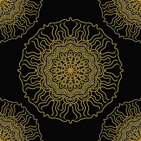 럭셔리 골드 만다라 배경 Eps 파일 및 이미지 프리미엄 벡터