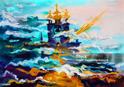 패셔너블한 일러스트레이션 은 현대 미술 인상주의 종이 초현실적 인 수평 풍경 상승 태양과 구름에 수채화 내 원래 그림은 구름의