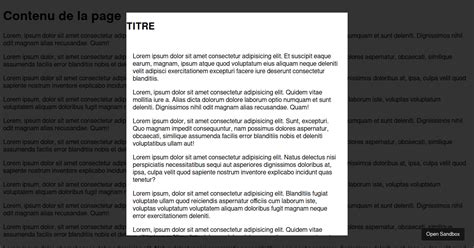 Scrolling Overlay Codesandbox