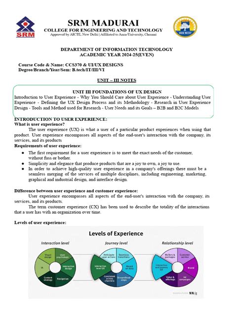 Ccs370 Uiux Unit3 Notesdocx Pdf Usability User Experience