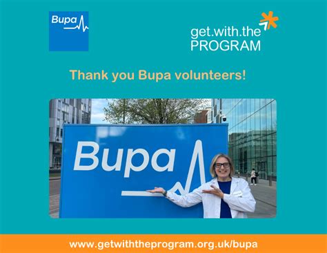 thank you bupa volunteers