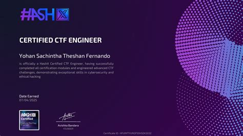 Cybersecurity Ctf Hashx Sachintha Fernando