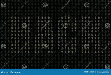 Green Binary Code Hacker Day Stock Vector Illustration Of Technology Binary 65447025
