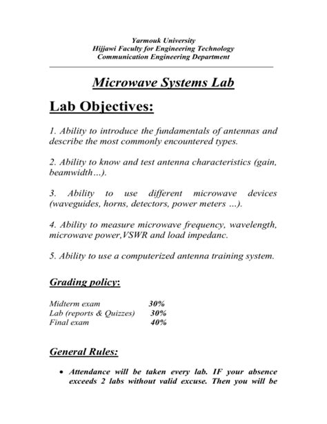 Syllabus Hijjawi Faculty For Engineering Technology